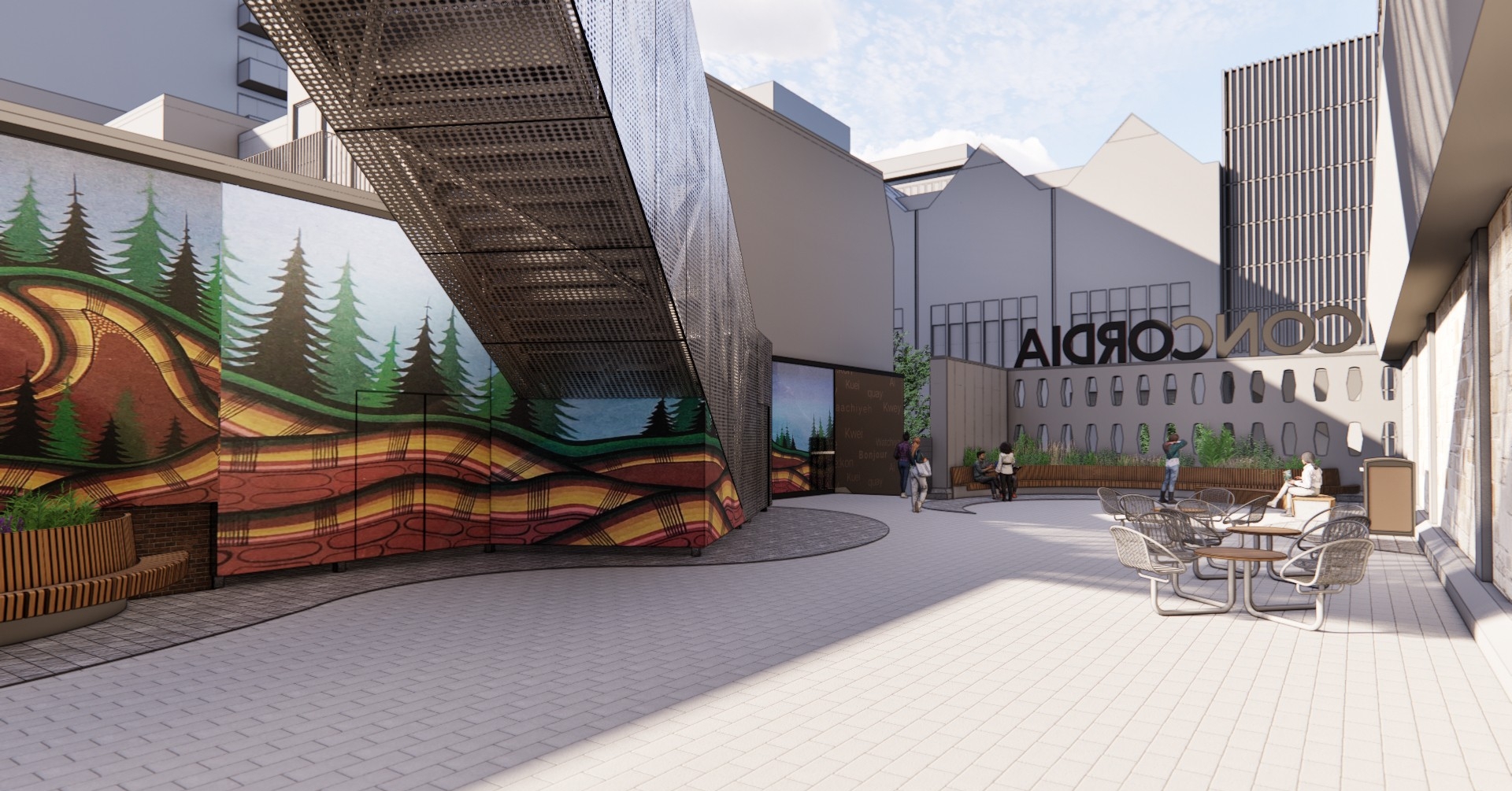 New Hall stairwell and terrace redesign - Concordia University