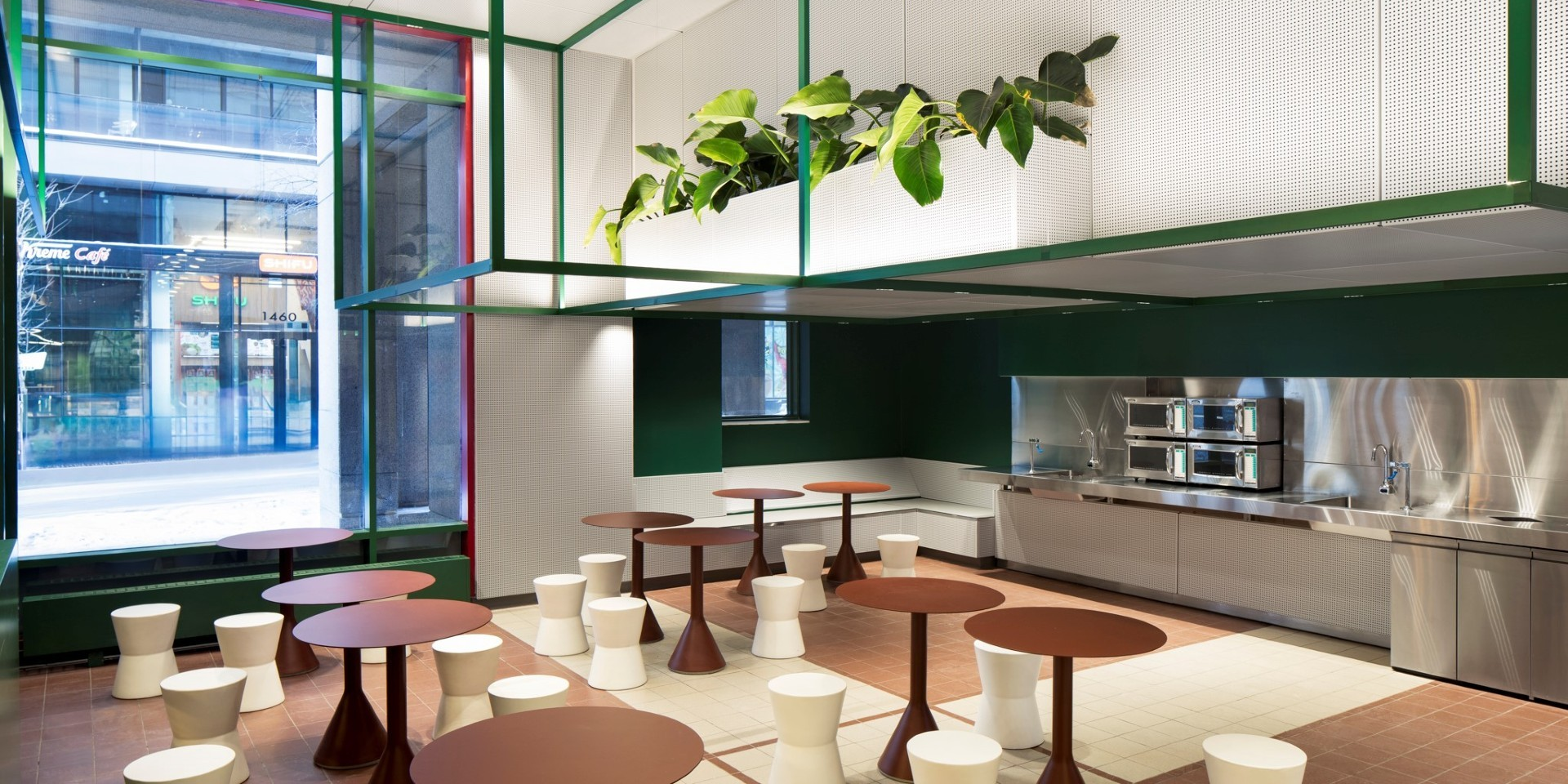 J.W. McConnell Building seating and dining area - Concordia University