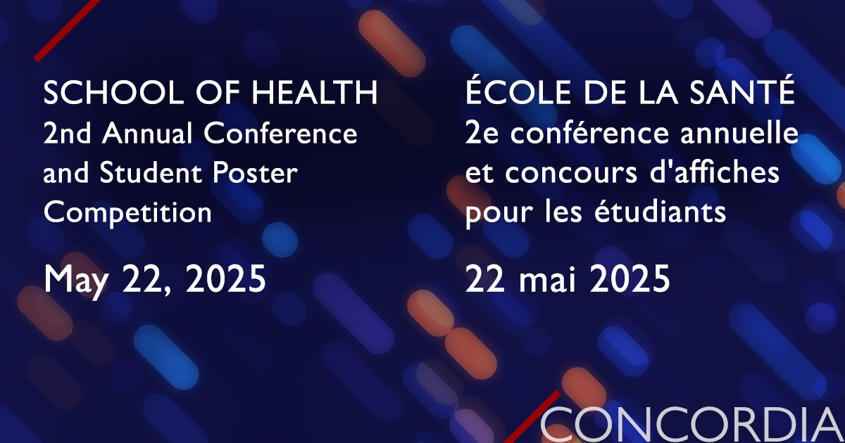 School of Health Research Conference | School of Health - Concordia ...