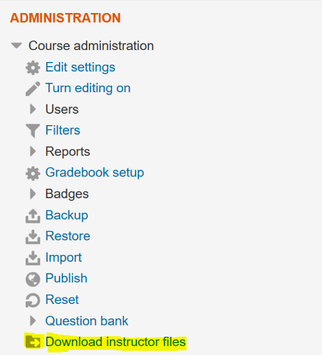 Moodle learning management system (LMS)