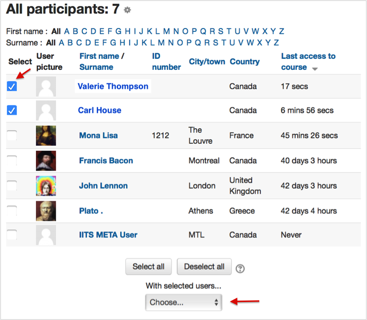 Moodle learning management system (LMS)
