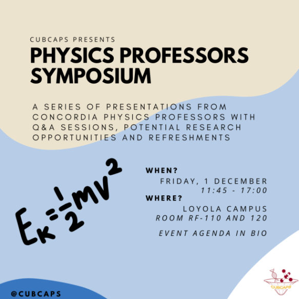 Physics Professors Symposium - Concordia University