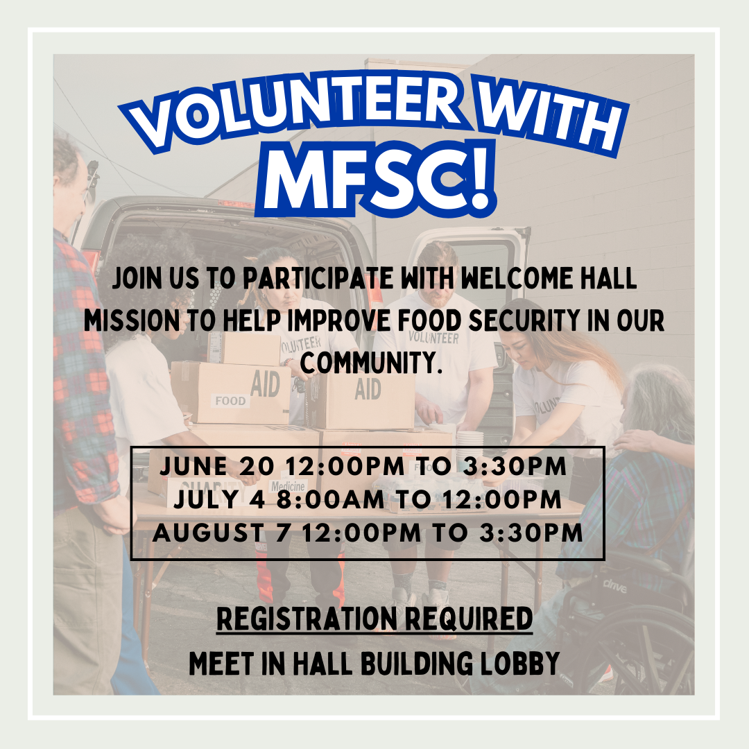 Volunteer with MFSC: Welcome Hall Mission - Concordia University