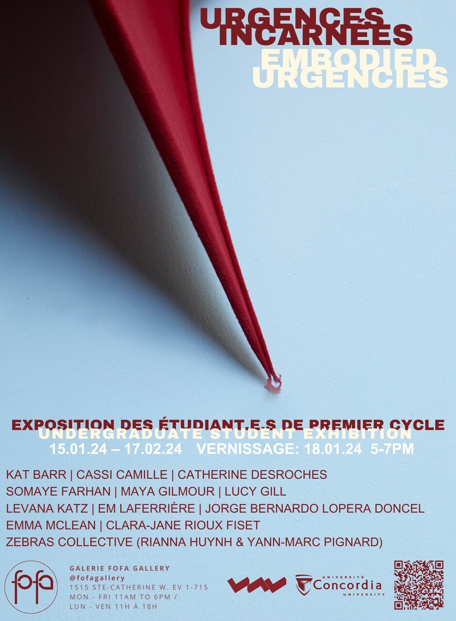 Urgences Incarnées; Embodied Urgencies, 2024 Undergraduate Student ...