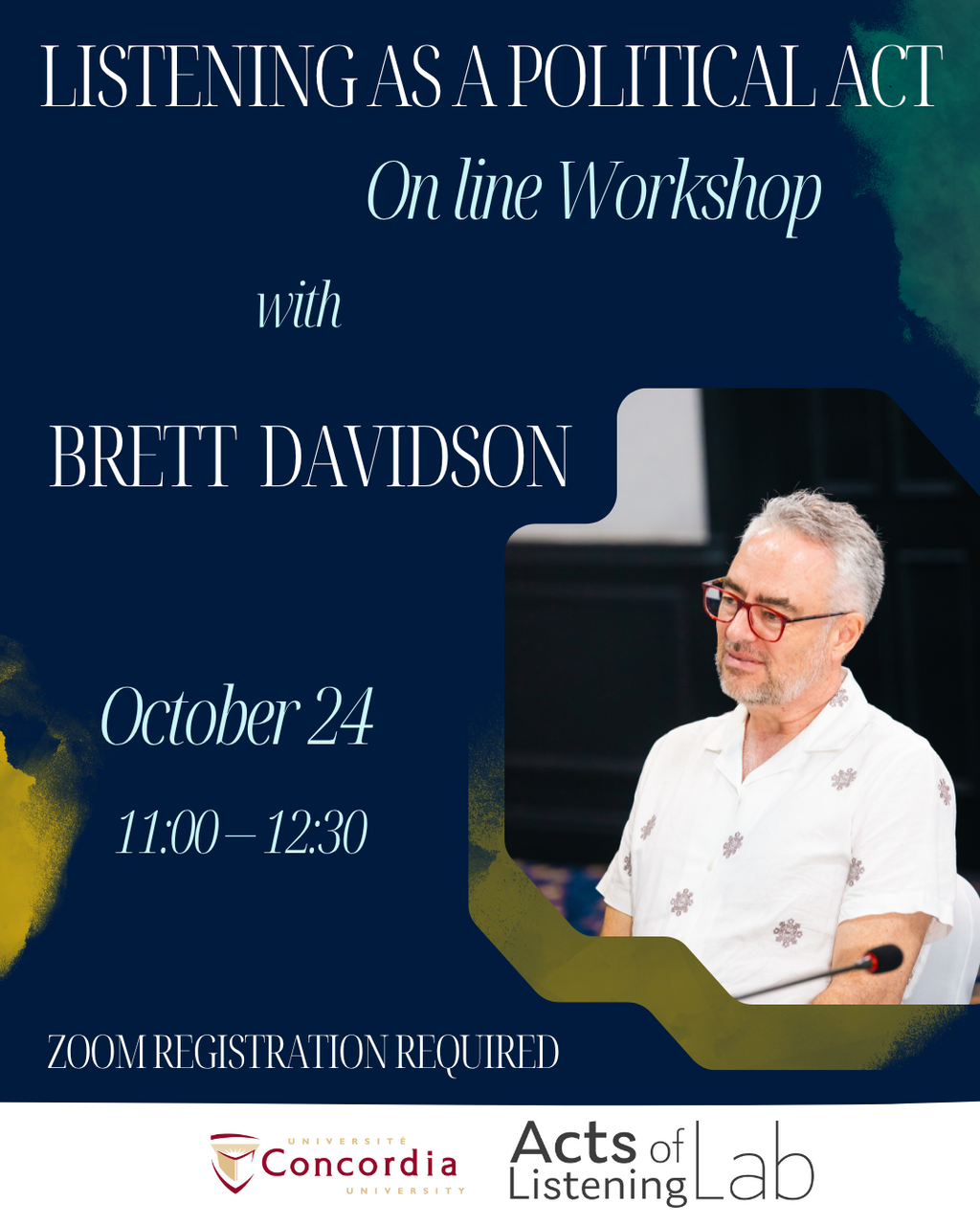 Listening as a Political Act Workshop | Events - Concordia University