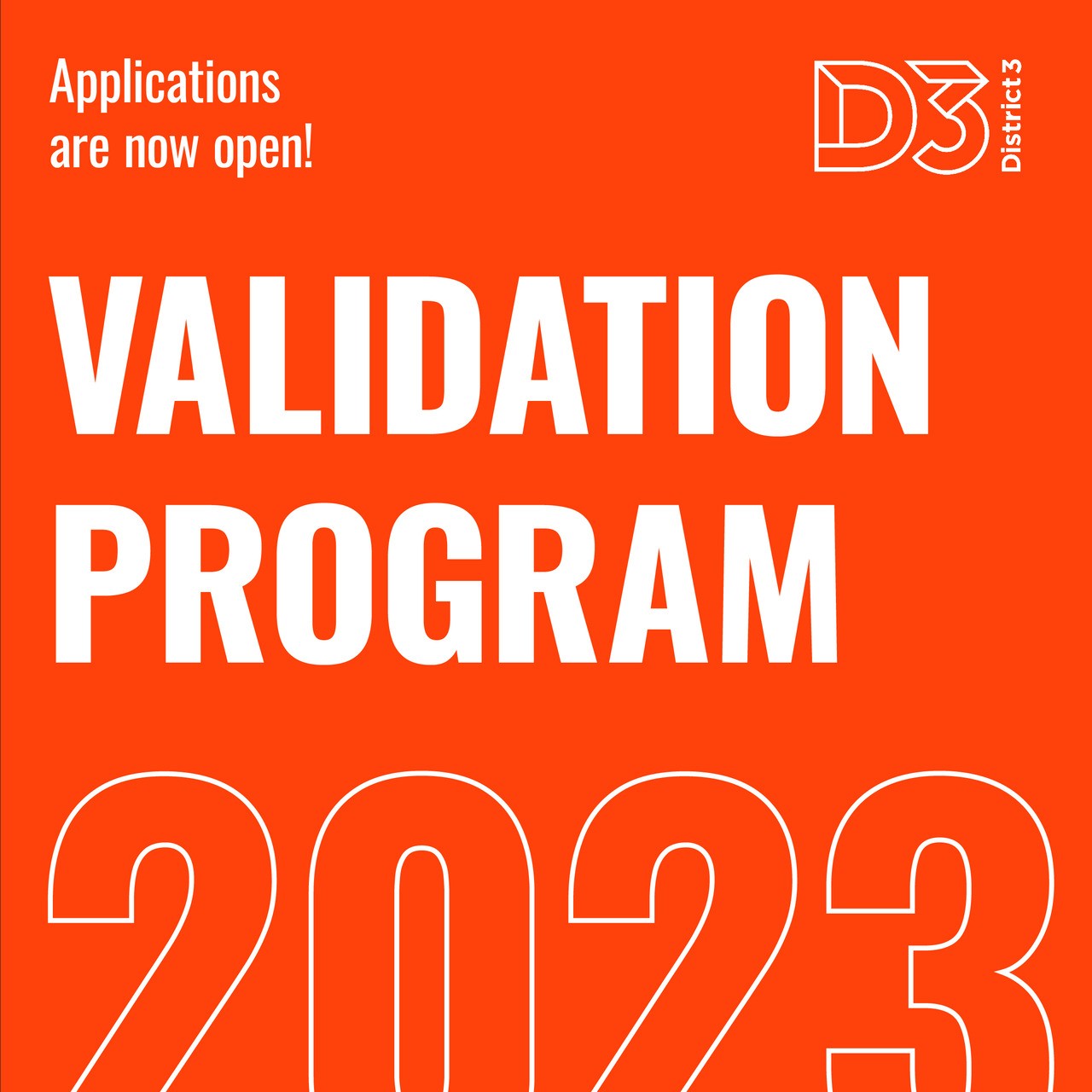 Open Application for District 3's Validation Program - Cohort F23 - Concordia University